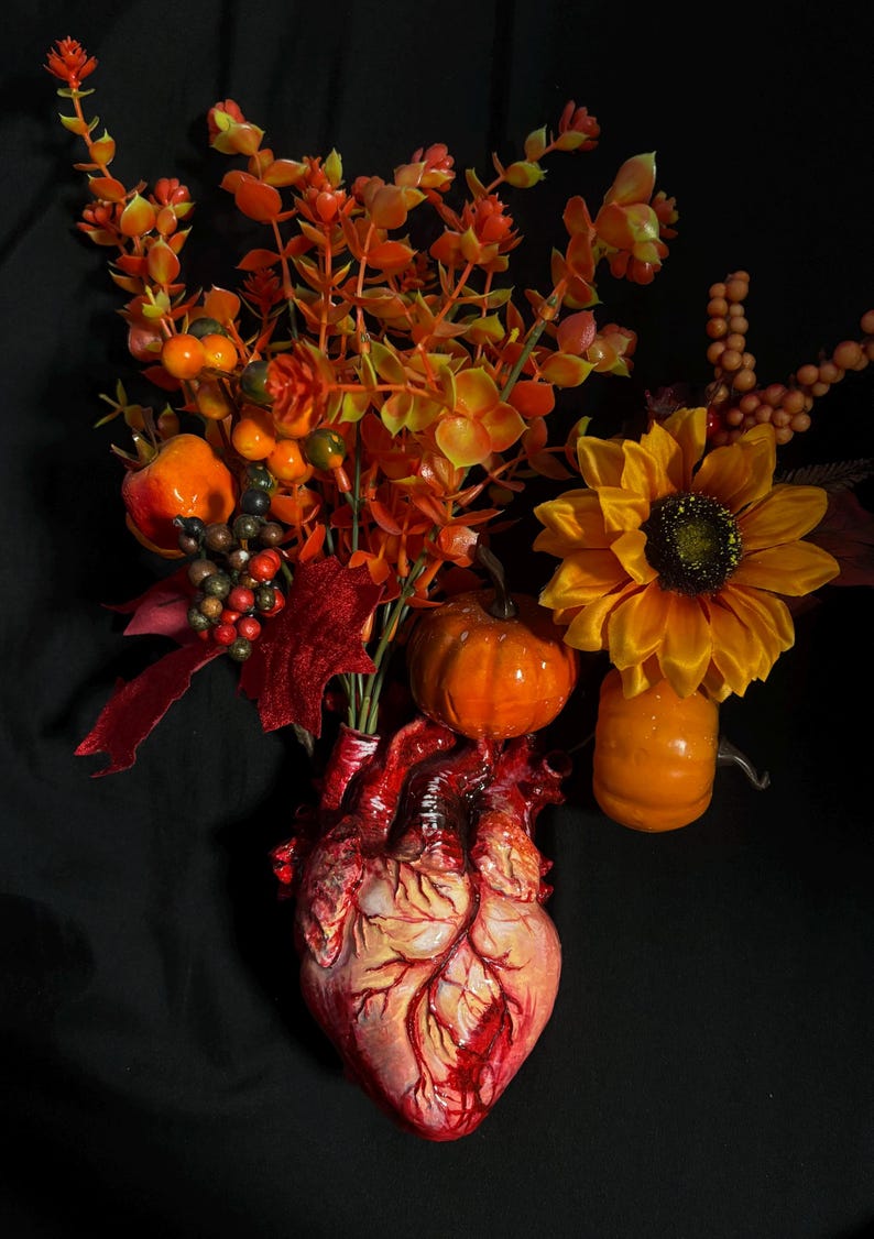 Realistic Organ Heart Vase Hand-painted - Etsy UK