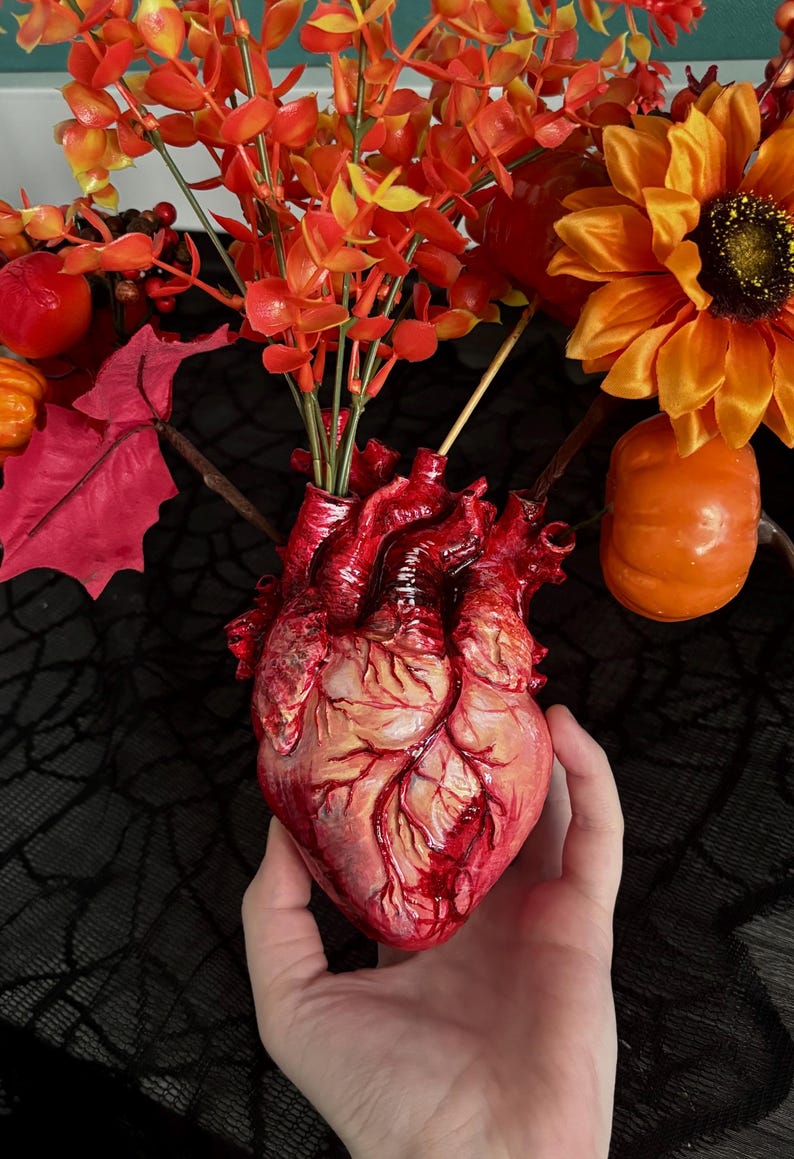 Realistic Organ Heart Vase Hand-painted - Etsy UK