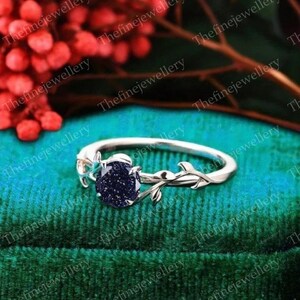 Galaxy Sandstone Ring, Leaf Vine Rings for Women, Galaxy Sandstone Ring, Promise Ring ...