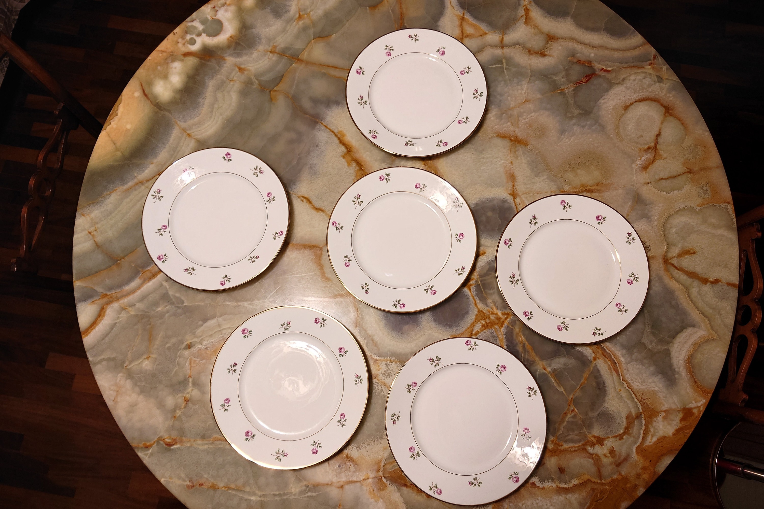 Richard Ginori Fine Porcelain Six Deep Plates With Roses - Etsy