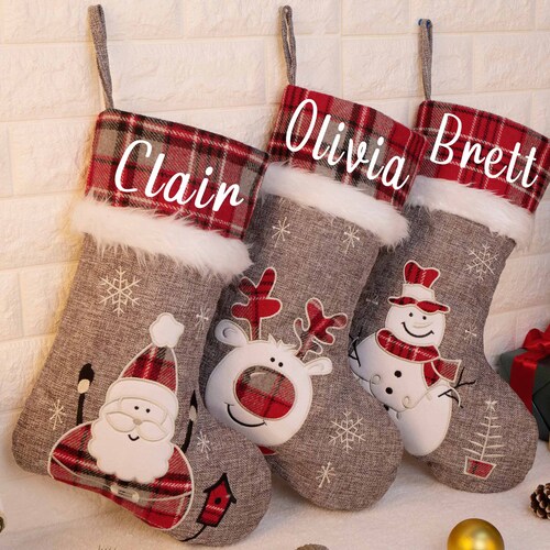 Stocking Name Tags: Christmas Decor Stockings Personalized - Etsy