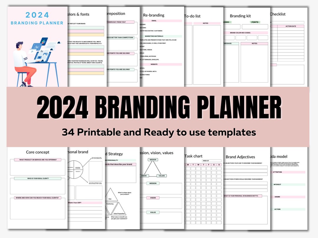 Branding Planner Binder Personal Business Organizer Printable Online ...