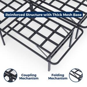 Smartbase Foldable Metal Platform Bed Frame Mattress Foundation With ...