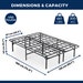 Smartbase Foldable Metal Platform Bed Frame Mattress Foundation With ...