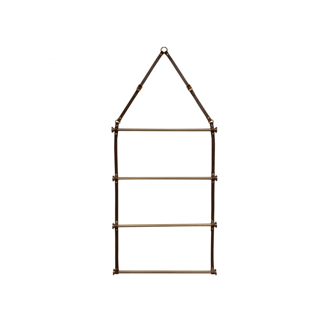 Equestrian Deluxe Leather Saddle Pad Hanger - for Show Competitions and ...