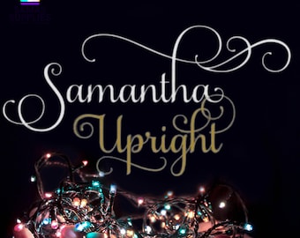 Samantha Upright Font - Etsy