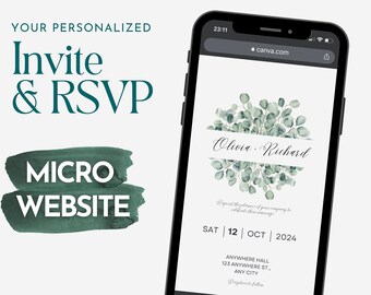 Digital Micro Wedding Invitation - Etsy