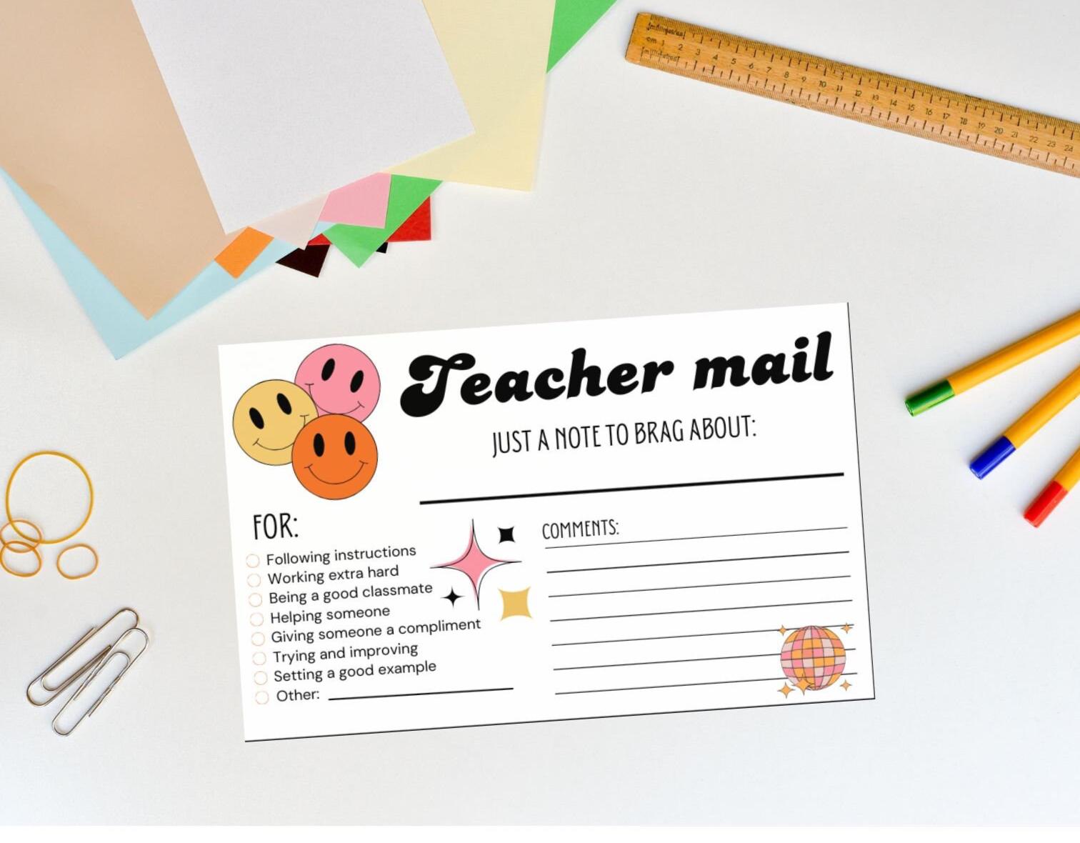 Teacher Mail | Brag Mail | Back to School | Classroom Mail | Classroom ...