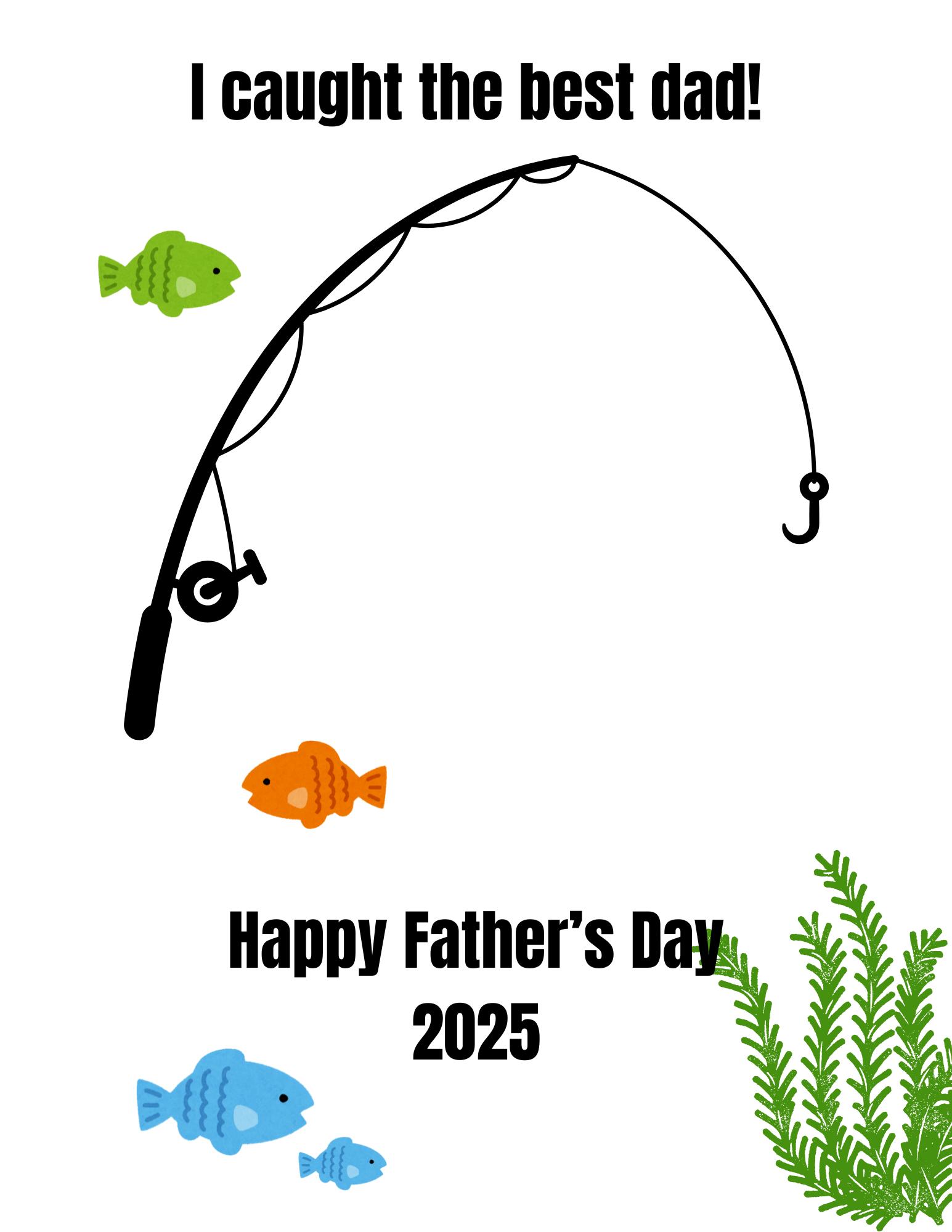 Father’s Day | Handprint Gift | Printable Father's Day | Fishing Father ...