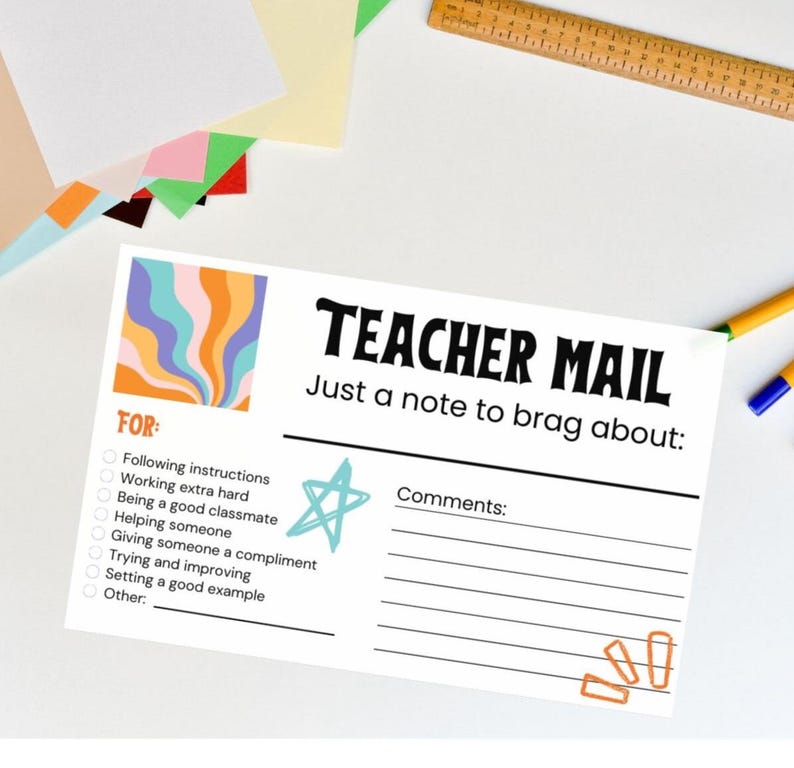 Teacher Mail | Brag Mail | Back to School | Classroom Mail | Classroom ...