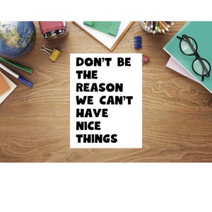 Funny Classroom Sign Printable | Instant Download | Teacher Decor ...