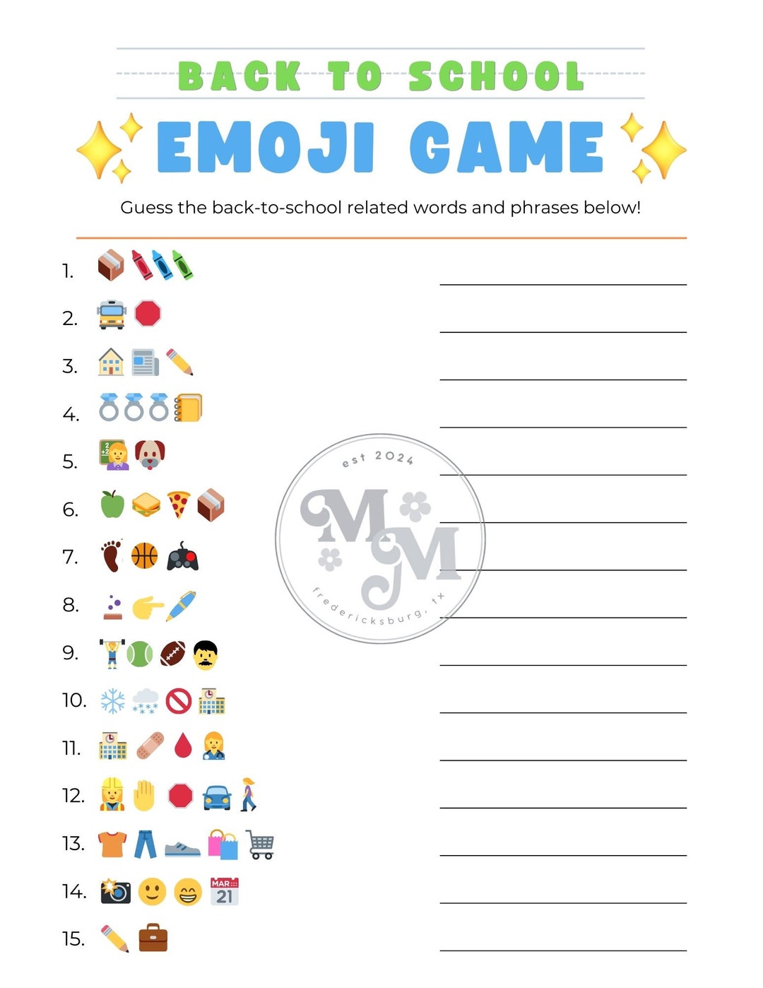 Back to School Game | Teacher | Student Ice Breaker | Classroom Games ...