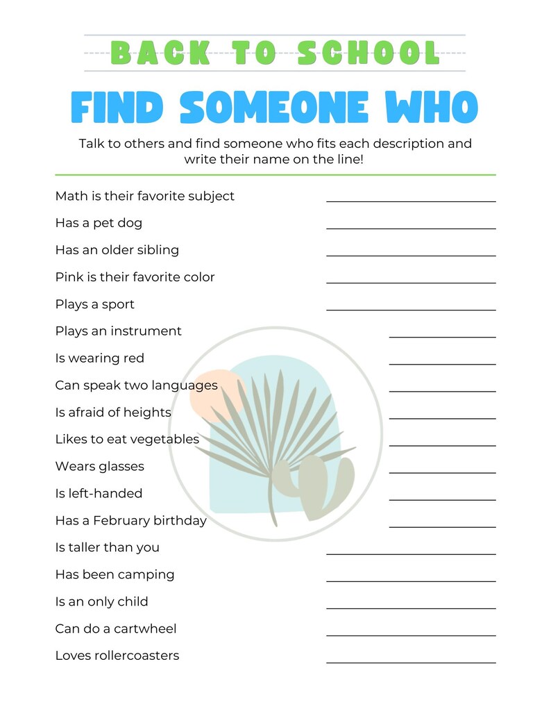 Back to School Game | Teacher | Student Ice Breaker | Classroom Games ...