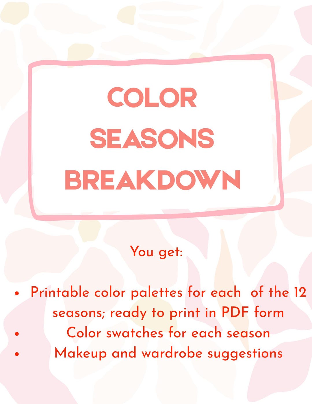 Color Season Style Guide | Printable Makeup & Wardrobe Lists for All 12 ...