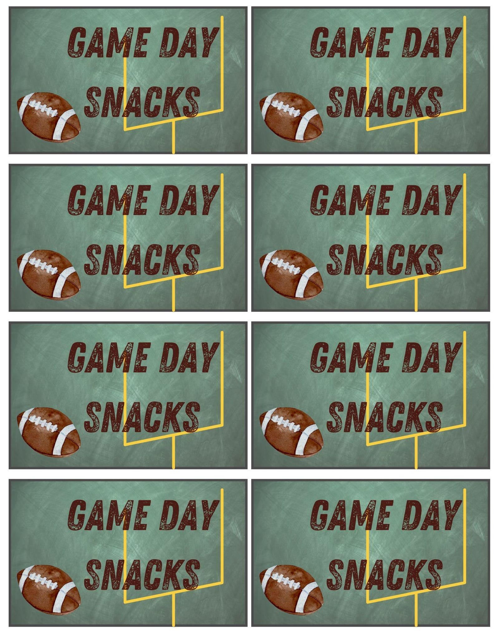 Football Snack Tags | Treat Tags | Football Mom | Game Day | Goodie Bag ...