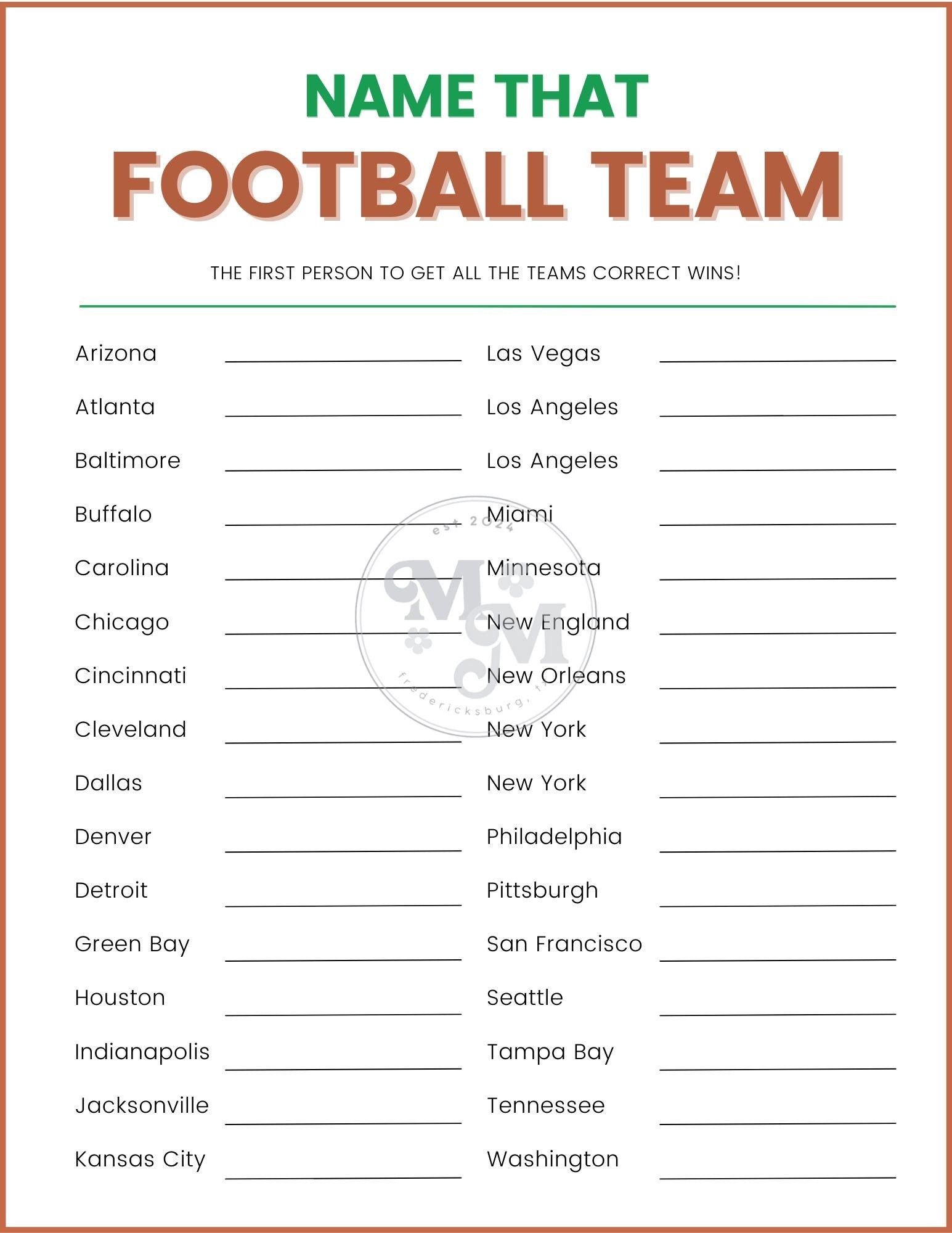 Football Games | Football Printable | NFL Games | Super Bowl Games ...