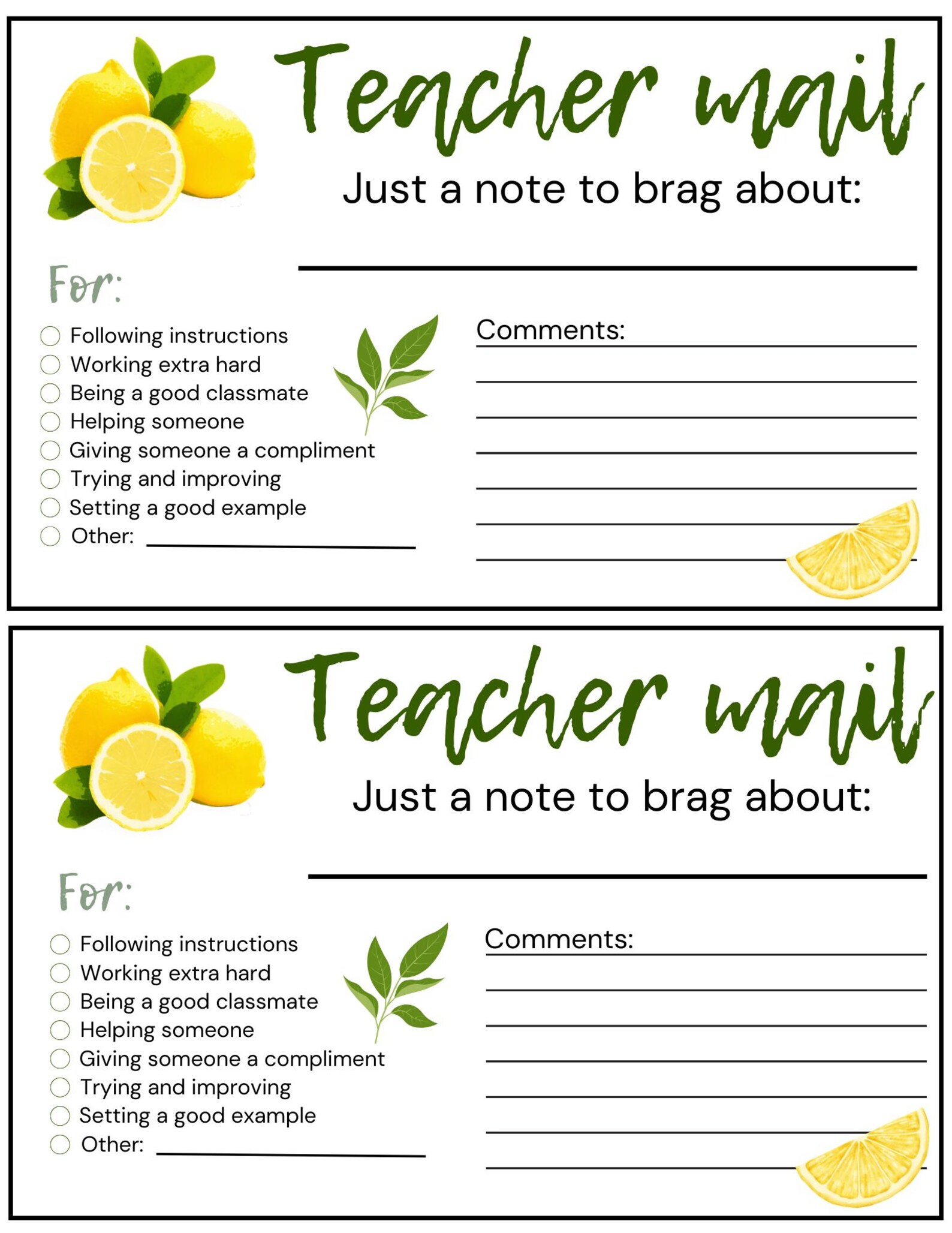 Teacher Mail | Brag Mail | Back to School | Classroom Mail | Classroom ...