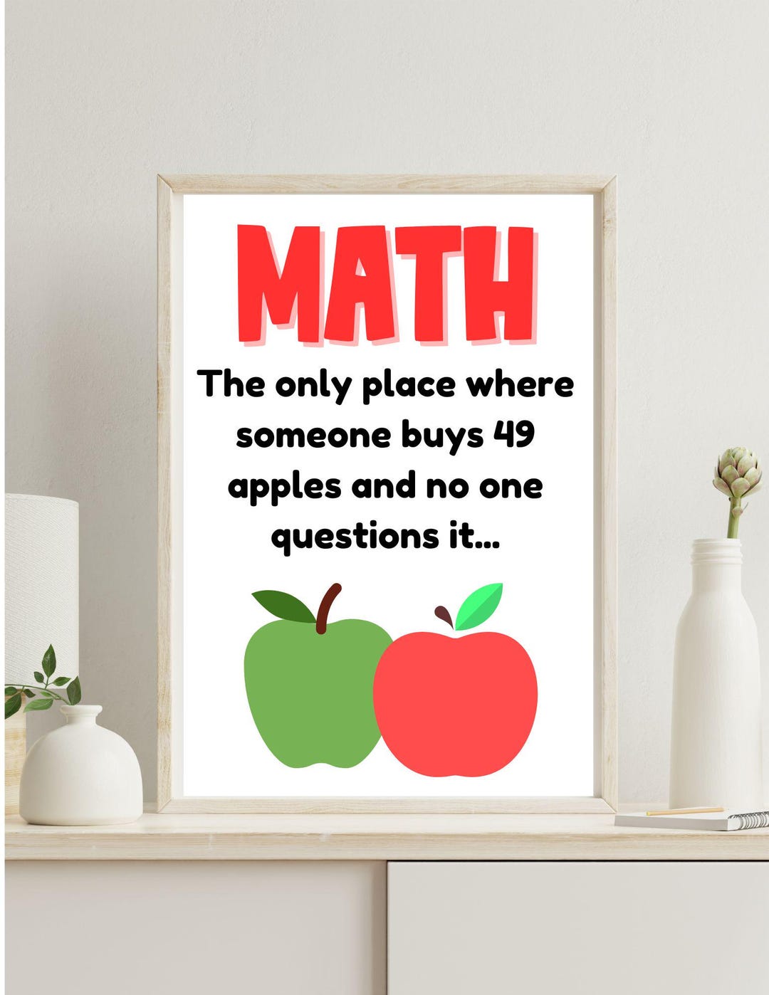 Math Poster | Math Teacher | Math Joke | Classroom Sign | Math Sign ...