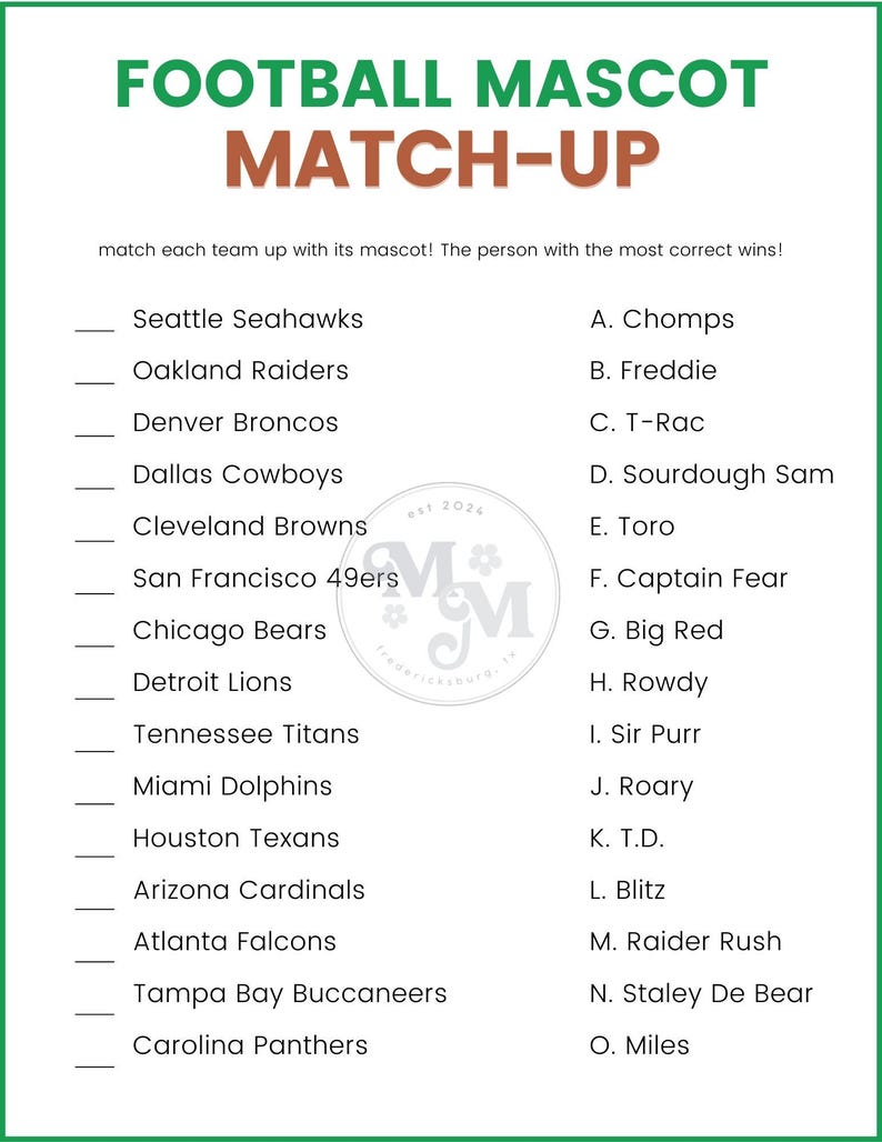 Football Games | Football Printable | NFL Games | Super Bowl Games ...