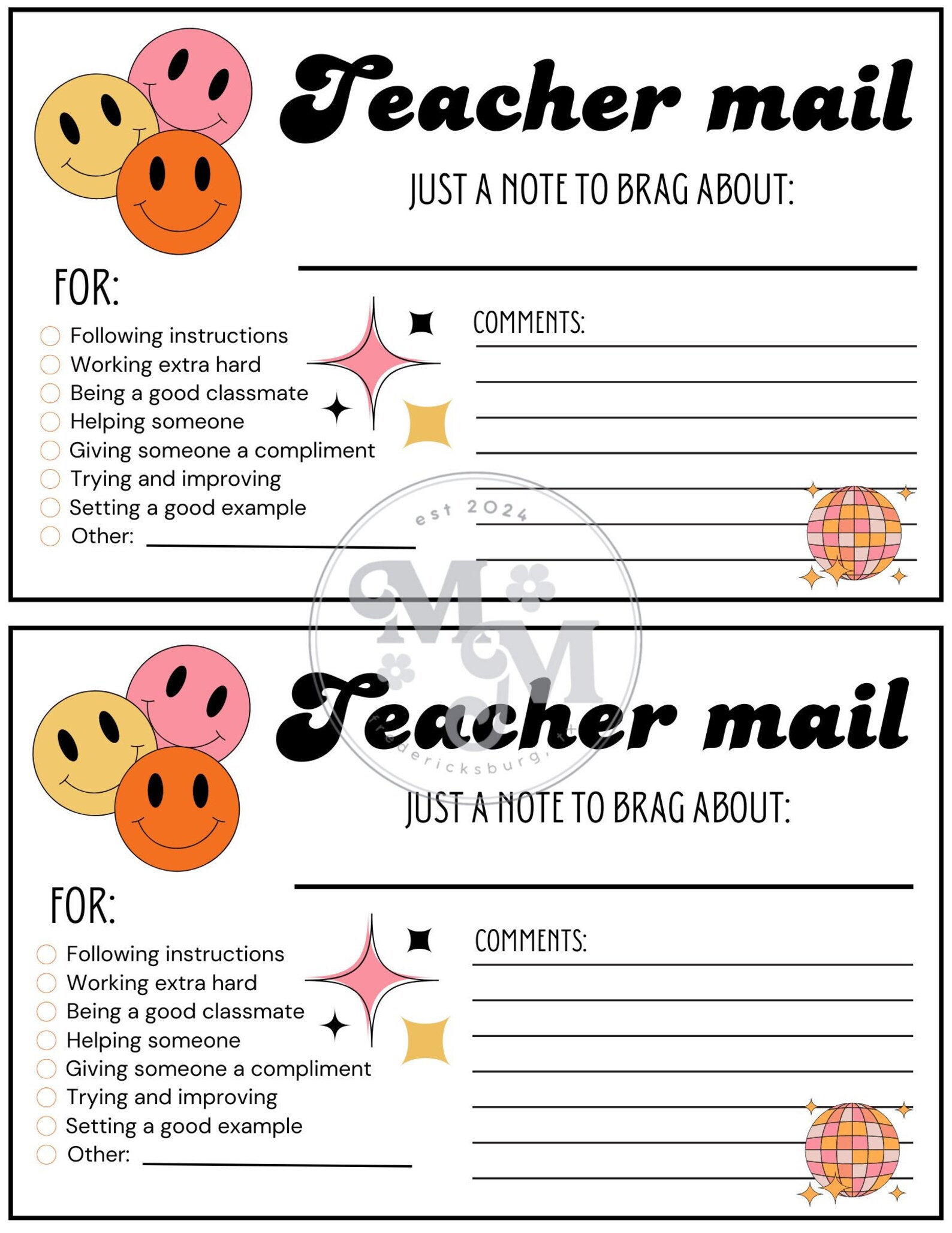Teacher Mail | Brag Mail | Back to School | Classroom Mail | Classroom ...
