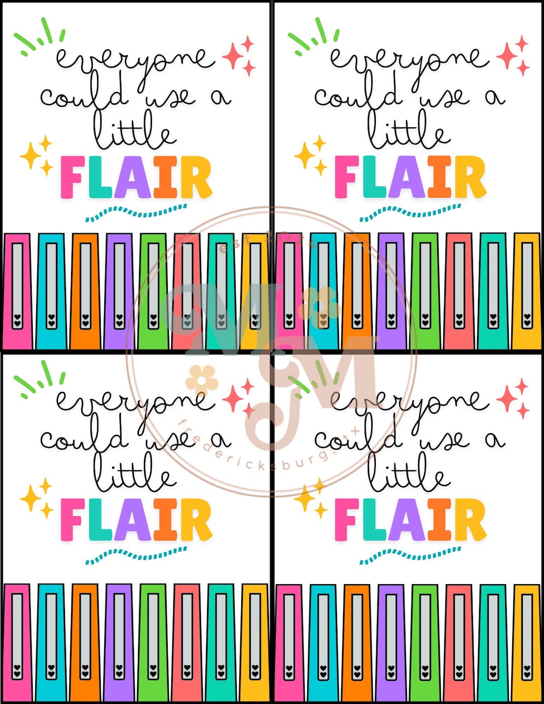 Flair Gift Tags | Teacher Gift | Flair Pens | Digital Download | Gift ...