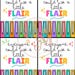 Flair Gift Tags | Teacher Gift | Flair Pens | Digital Download | Gift ...