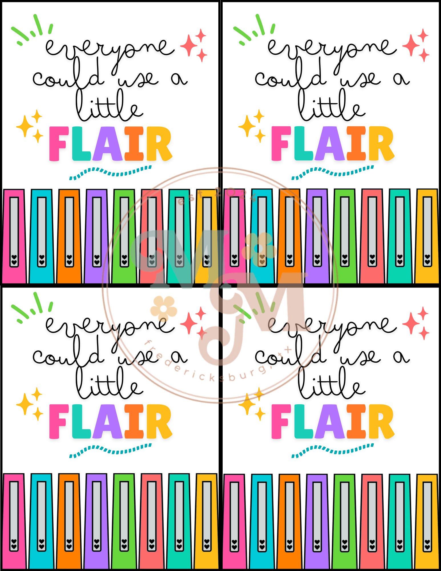 Flair Gift Tags | Teacher Gift | Flair Pens | Digital Download | Gift ...