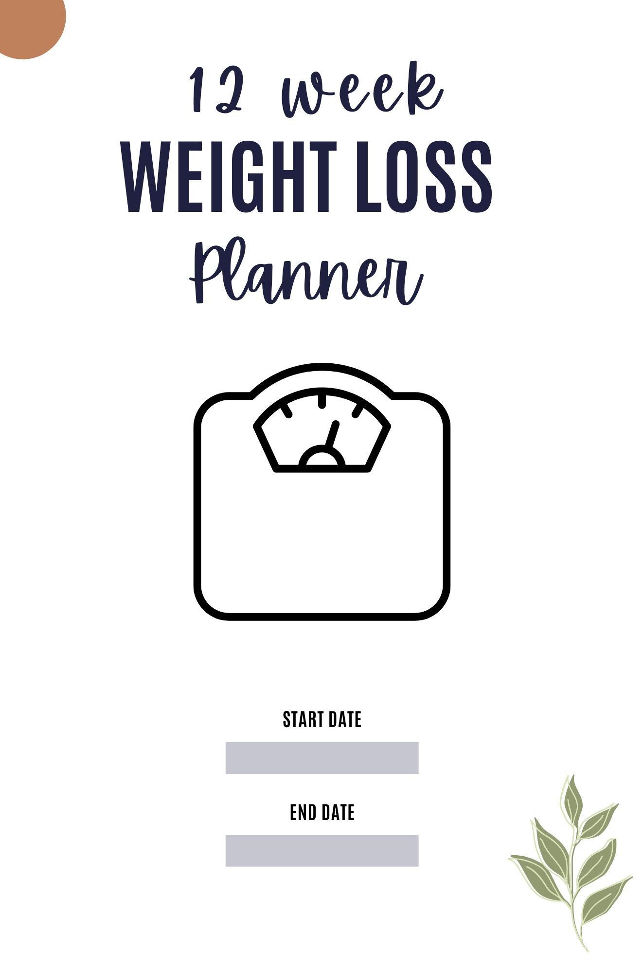 12 Week Weight Loss Tracer | Health and Wellness | Food Tracker ...