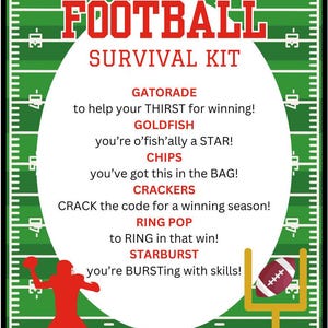 Football Treat Tags | Snack Tags | Treat Bag Tag | Football Mom ...