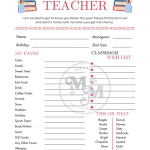 About My Teacher | Back to School | Classroom | First Day of School ...