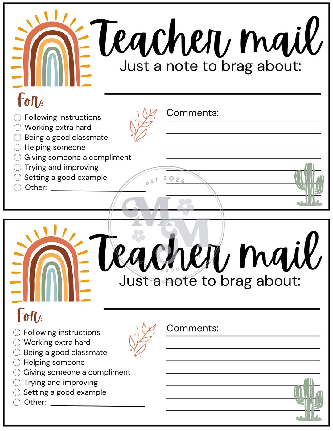Teacher Mail | Brag Mail | Back to School | Classroom Mail | Classroom ...