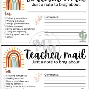 Teacher Mail | Brag Mail | Back to School | Classroom Mail | Classroom ...