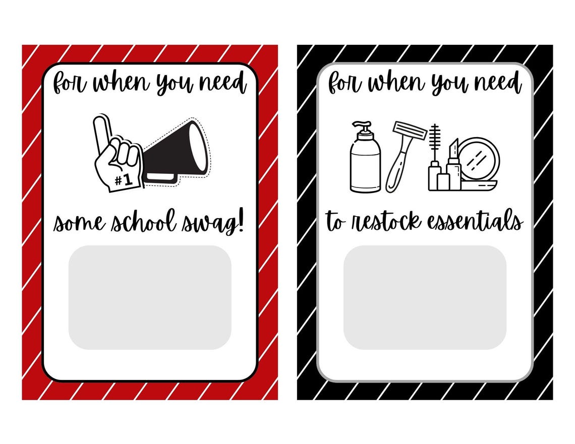 College Survival Kit | Gift Tags | Printable Instant Download | Student ...