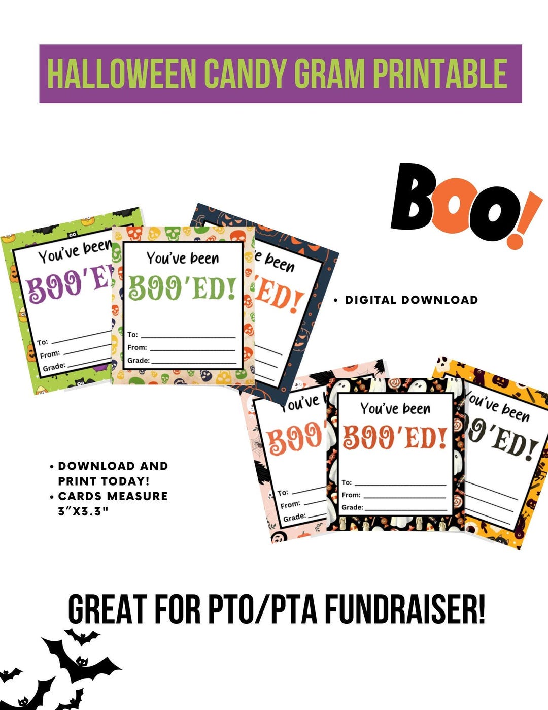 Halloween Candygram Printable | PTO Fundraiser | PTA Fundraiser ...