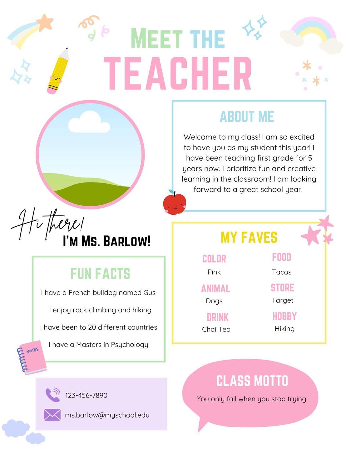 Meet the Teacher | Meet the Teacher Template | Editable Meet the ...