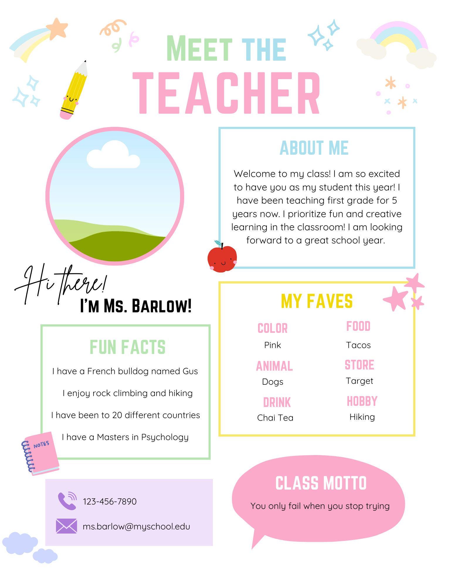 Meet the Teacher | Meet the Teacher Template | Editable Meet the ...