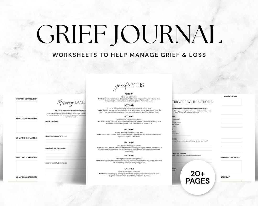 Grief Journal | PDF Journal | Self Help Grieving | Grief | Self Care ...