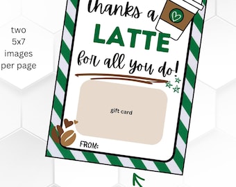 Gift Card Holder | Staff Appreciation | Coffee Gift Card | Teacher Gift ...