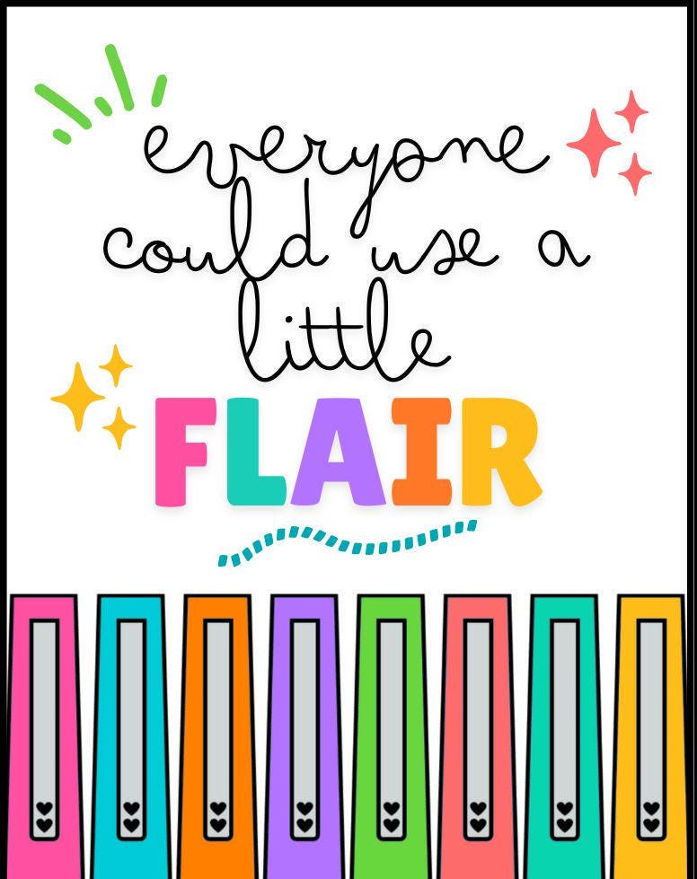 Flair Gift Tags | Teacher Gift | Flair Pens | Digital Download | Gift ...