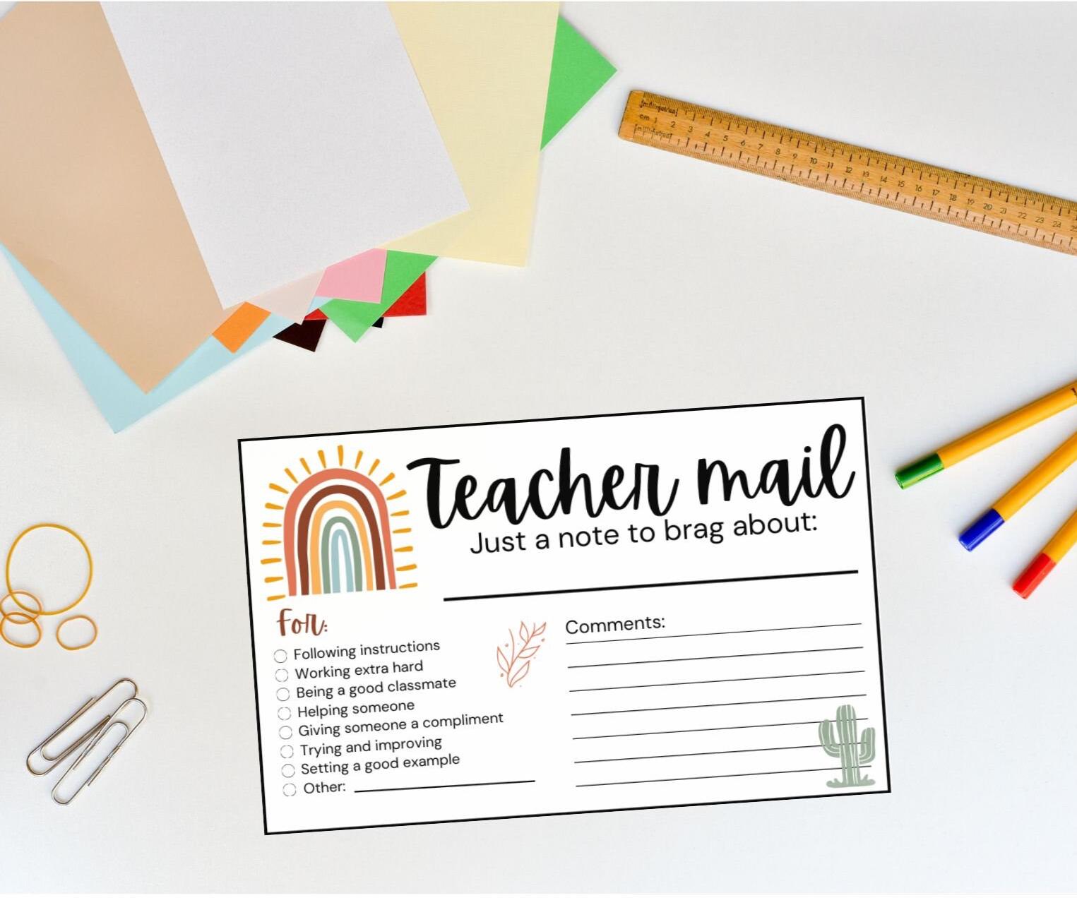 Teacher Mail | Brag Mail | Back to School | Classroom Mail | Classroom ...