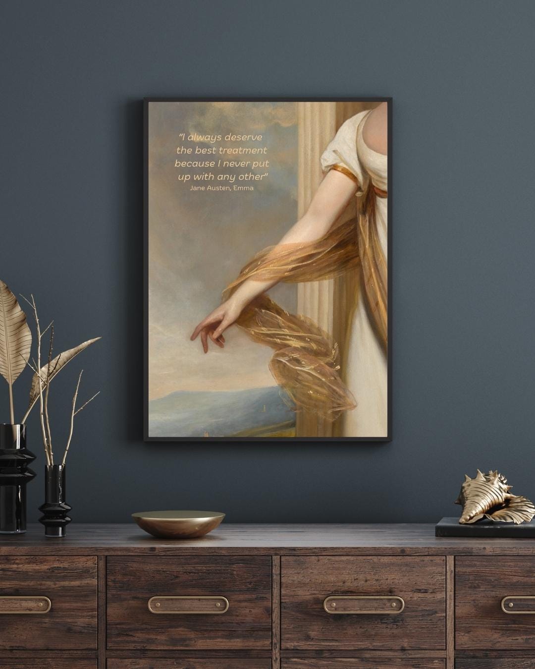 Jane Austen Wall Art, Emma Quote, Nostalgic Printable Poster, Digital ...