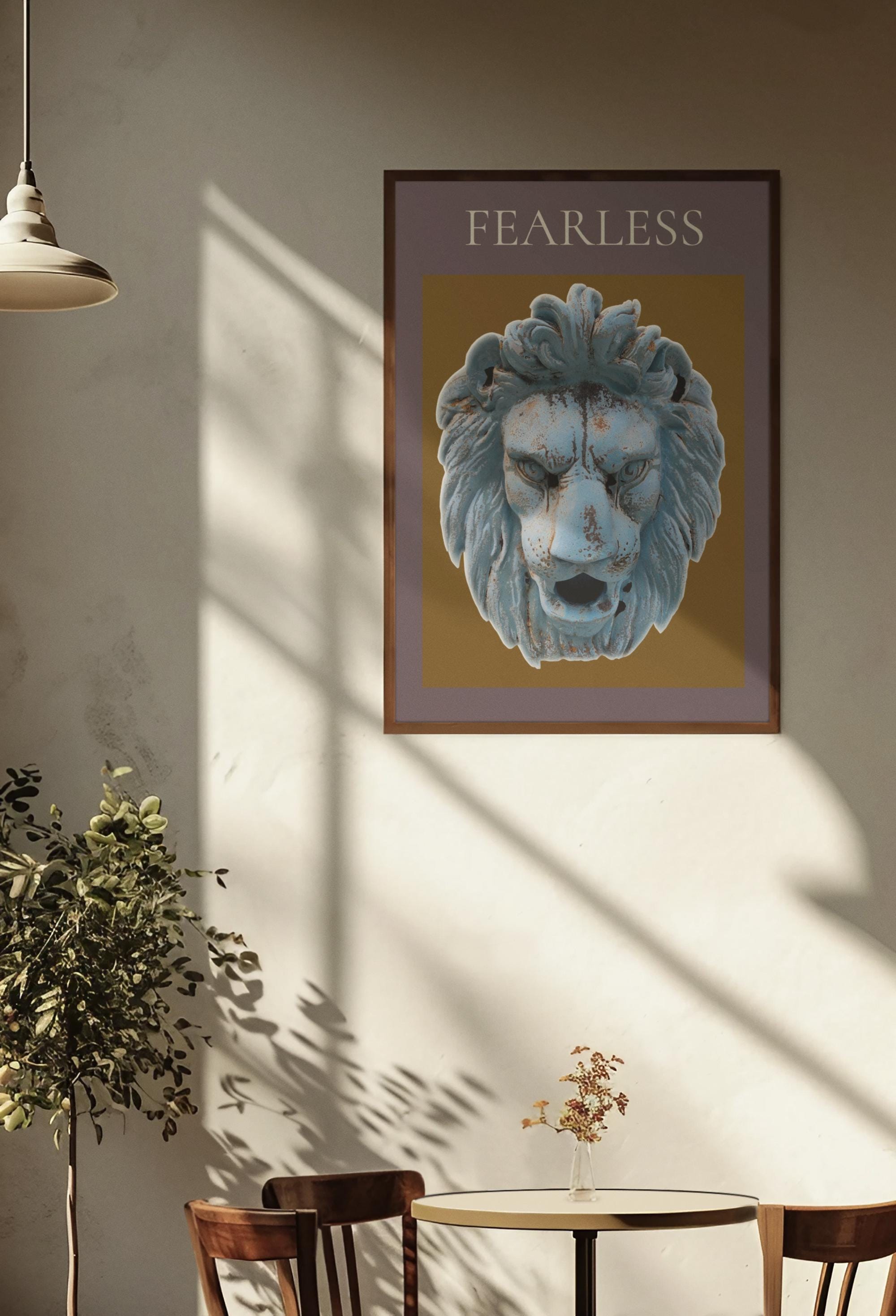 Fearless Lion, Motivational Poster, Digital Download, Printable Wall ...