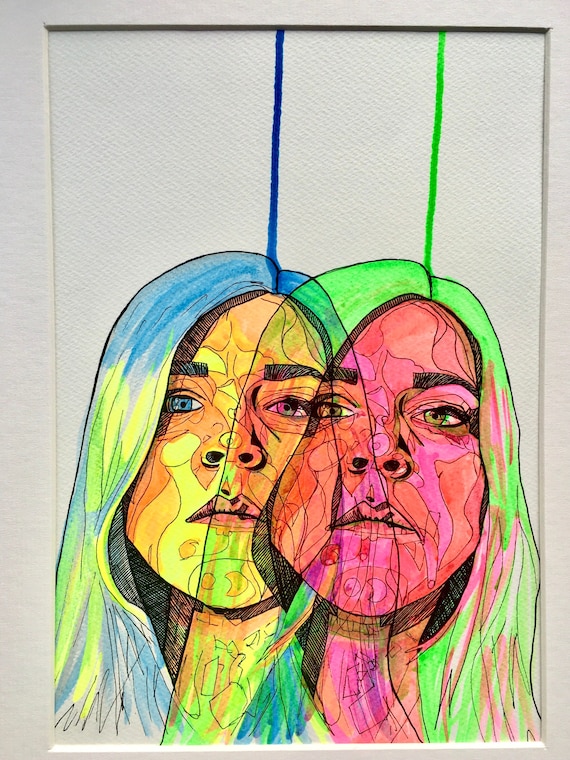 Portrait Of Split Personalities