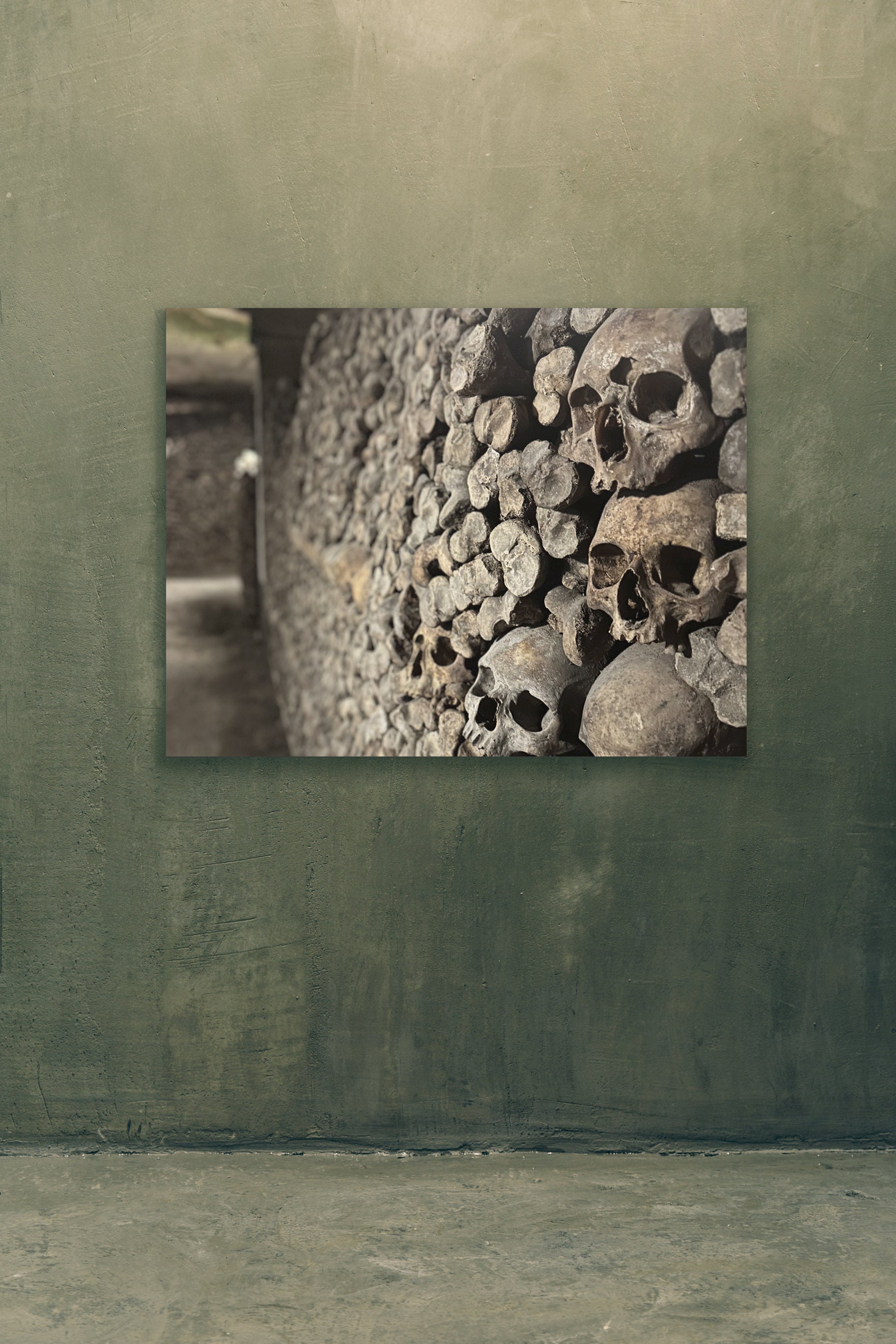 Paris Catacombs Skull Wall Art – Mounted Canvas Print - Etsy