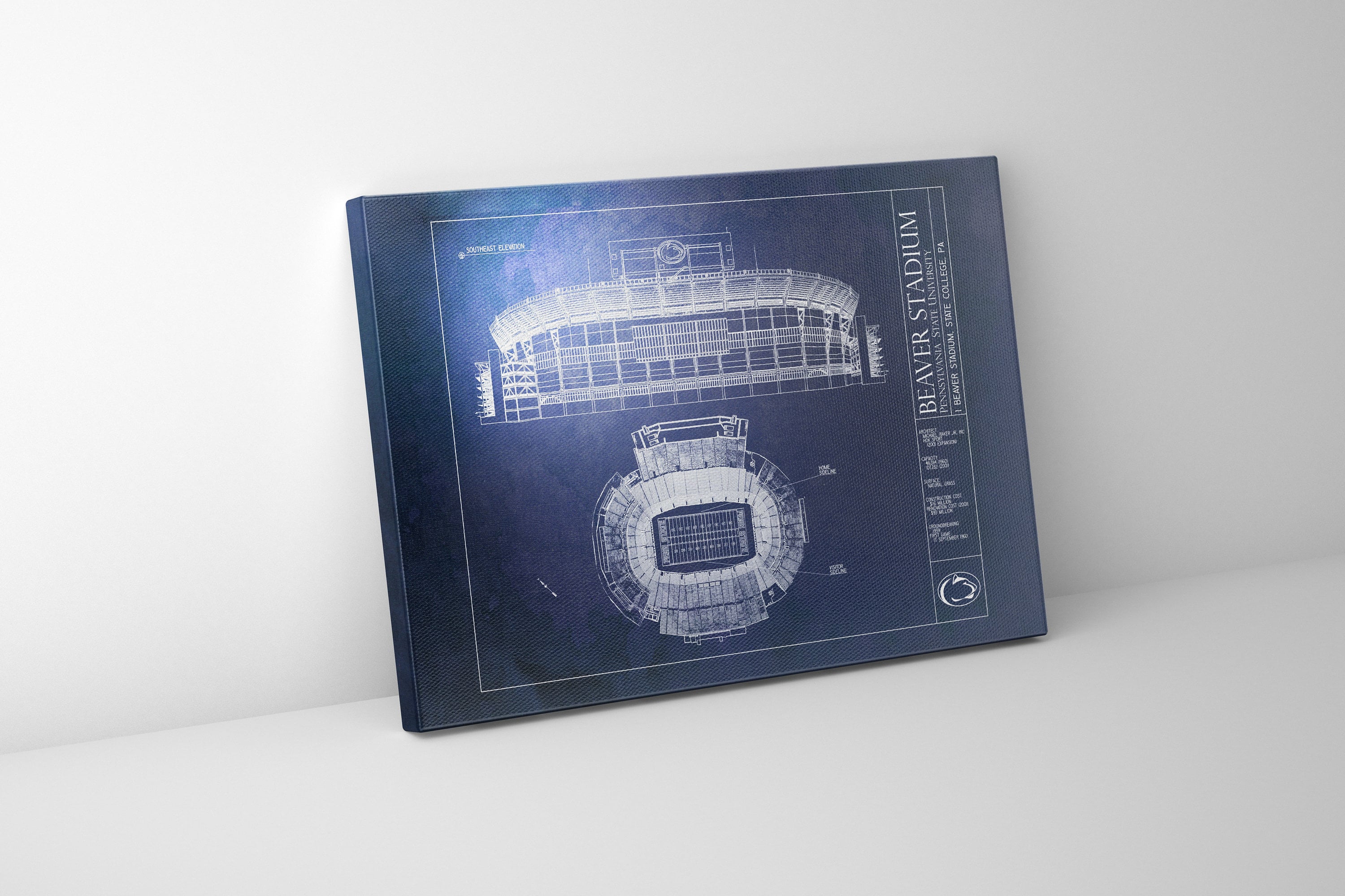 Beaver Stadium Blueprint | Penn State Nittany Lions | State College PA ...