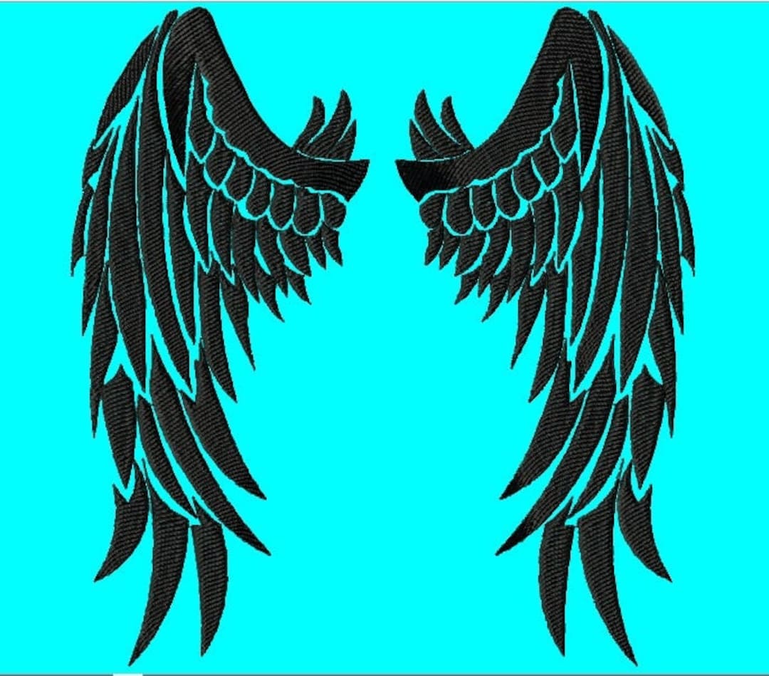 ANGEL WINGS Machine Embroidery Designs, Wings Embroidery File. Digital ...
