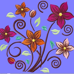Digital Download Floral Embroidery Machine Design Machine - Etsy
