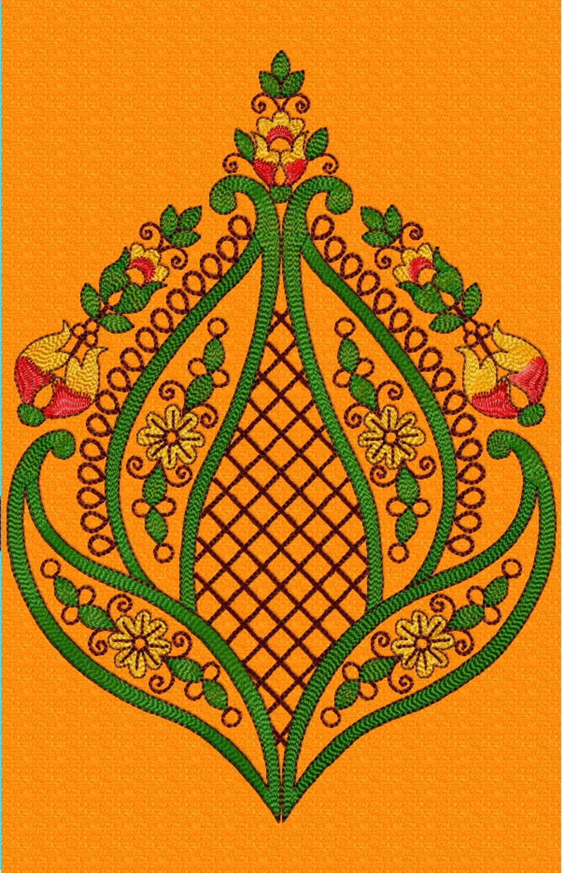 NEW Machine Embroidery Design With Pattern for Curtain, Pillow, Hand ...