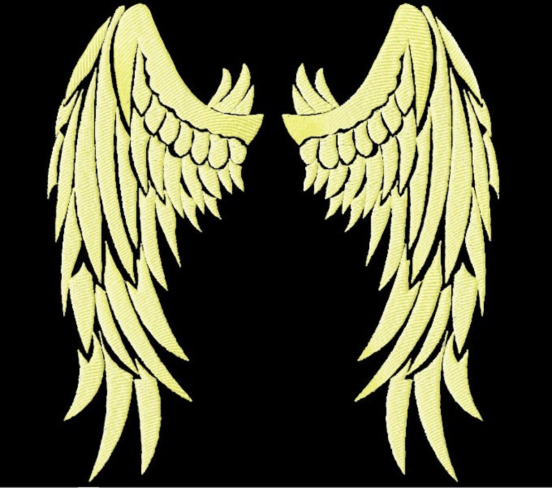 ANGEL WINGS Machine Embroidery Designs, Wings Embroidery File. Digital ...