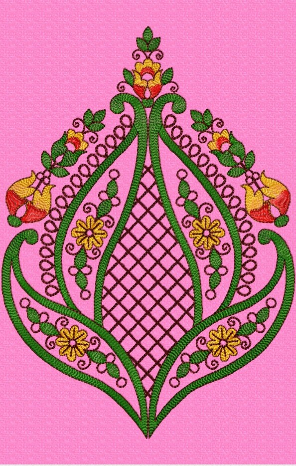 NEW Machine Embroidery Design With Pattern for Curtain, Pillow, Hand ...